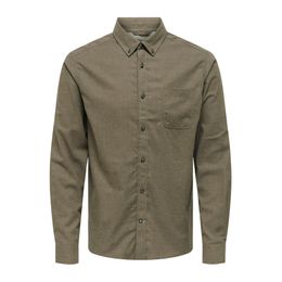 Only & Sons Only & Sons Hemd 'ONSRoad' Herren Gr&ouml;&szlig;e XL mokka