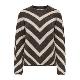 Only Sweater 'ONLELIZA' female size M Dark brown / natural white