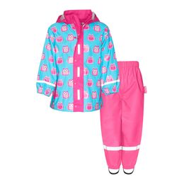 Playshoes Funktionsanzug 'Eulen' Jungen Gr&ouml;&szlig;e 92 hellblau / pink / altrosa