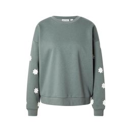 Pieces Sweatshirt 'PCKALINKA' Damen Gr&ouml;&szlig;e M gelb / pastellgr&uuml;n / wei&szlig;