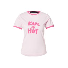 K by KARL LAGERFELD Karl Lagerfeld T-Shirt 'KARL IS HOT' Damen Gr&ouml;&szlig;e XL pink / ros&eacute;