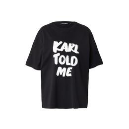 K by KARL LAGERFELD Karl Lagerfeld T-Shirt 'Karl Told Me' Damen Gr&ouml;&szlig;e L schwarz / wei&szlig;