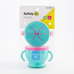 Safety 1st 2er-Pack fuchsiafarben-blaue Snack Trappers