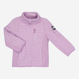 Lilafarbene Fleecejacke mit Logomuster