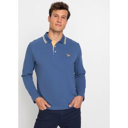 bonprix Poloshirt aus reiner Bio-Baumwolle (2er Pack), blau, 100% Baumwolle
