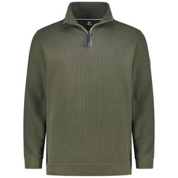 Große Größen Lerros Sweatshirt aus Baumwollmischung Farbe khaki Größe: 3XL