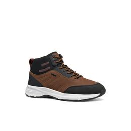 Winterboots Geox "U SENALES B ABX", Herren, Gr. 41, braun, schwarz, Synthetik, Textil, Schuhe, Schnürboots, Outdoorboots mit TEX-Membran