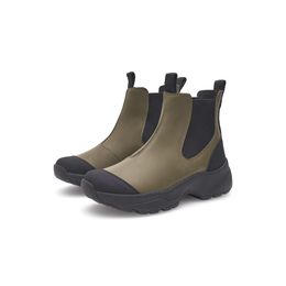 Woden Chelsea Boots 'Siri' Damen Gr&ouml;&szlig;e 39 khaki / schwarz Winterschuhe