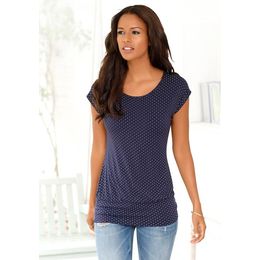 Lascana Longshirt 'mit breitem Bund' mehrfarbig Gr. 36/38 für Damen. Mit Rundhals. Bequem. Nachhaltig.