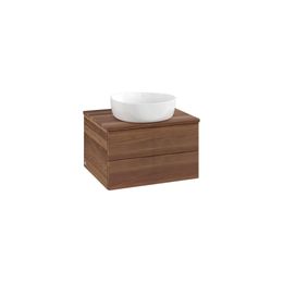 Villeroy & Boch V&B Waschtischunterschrank mit Frontstruktur -Beleuchtung Antao 60x36x50cm, WBP-farbe w. wal, w. walnut ; Villeroy & Boch (L18112HM)