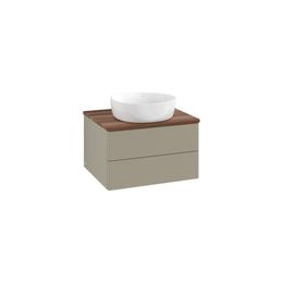Villeroy & Boch V&B Waschtischunterschrank mit Frontstruktur -Beleuchtung Antao 60x36x50cm, WBP w. wal, st. Gr m Lac ; Villeroy & Boch (L18112HK)
