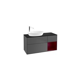 Villeroy & Boch V&B Waschtischunterschrank Finion 120cm, Pl b m, Reg Peo m Lac, Anthrac. m ; Villeroy & Boch (F932HBGK)