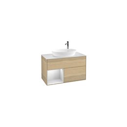 Villeroy & Boch V&B Waschtischunterschrank Wandbeleuchtung Finion 100, Pl wh. m, Reg wh. m Lac, Oa ven ; Villeroy & Boch (G891MTPC)