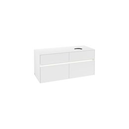 Villeroy & Boch V&B Waschtischunterschrank Collaro 120x54,8x50cm, WT r, LED 8,8 W, wh. ma ; Villeroy & Boch (C043B0MS)