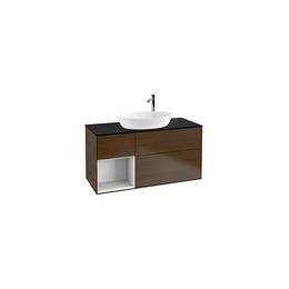 Villeroy & Boch V&B Waschtischunterschrank Wandbeleuchtung Finion 120cm, Pl b m, Reg glo wh. Lac, wal ven ; Villeroy & Boch (G942GFGN)