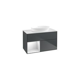 Villeroy & Boch V&B Waschtischunterschrank Finion 100, Pl w m, Reg wh. m Lac, md bl. m Lac ; Villeroy & Boch (FA11MTHG)
