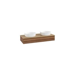 Villeroy & Boch V&B Waschtischunterschrank ohne Frontstruktur, mit Beleuchtung Antao 120x19x50cm, WBP-farbe hon. Oa, w. wal ; Villeroy & Boch (L13011HM)