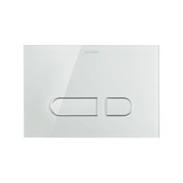 Duravit Bet&auml;tigungsplatte DuraSystem 23x15,7cm, Glas wei&szlig;, f&uuml;r WC (WD5002012000)