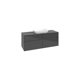 Villeroy & Boch V&B Waschtischunterschrank Collaro 140x54,8x50cm, f WT mittig, glossy grey ; Villeroy & Boch (C11600FP)