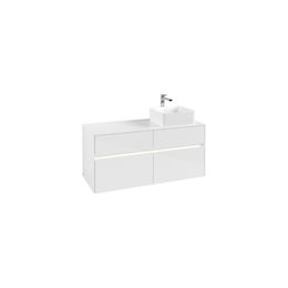 Villeroy & Boch V&B Waschtischunterschrank Collaro 120x54,8x50cm, WT r, LED 8,8 W, glo wh. ; Villeroy & Boch (C043B0DH)