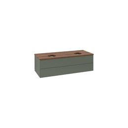 Villeroy & Boch V&B Waschtischunterschrank ohne Frontstruktur, mit Beleuchtung Antao 120x36x50cm, WBP w. wal, lea gre. m Lac ; Villeroy & Boch (L24012HL)
