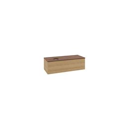 Villeroy & Boch V&B Waschtischunterschrank mit Frontstruktur Antao 120x36x50cm, WBP-farbe w. wal, honey oak ; Villeroy & Boch (K33112HN)