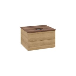 Villeroy & Boch V&B Waschtischunterschrank mit Frontstruktur -Beleuchtung Antao 60x36x50cm, WBP-farbe w. wal, honey oak ; Villeroy & Boch (L18112HN)