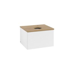 Villeroy & Boch V&B Waschtischunterschrank mit Frontstruktur -Beleuchtung Antao 60x36x50cm, HL, WBP hon. Oa, wh. m Lac ; Villeroy & Boch (L29151MT)