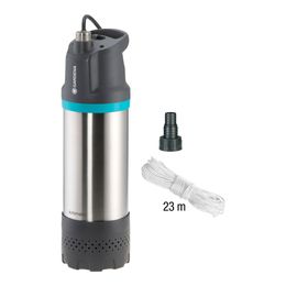 Gardena 6100/5 inox automatic Tauch-Druckpumpe aus Edelstahl und Kunststoff mit integrierter Elektronik und Trockenlaufsicherung für die Förderung von Klarwasser aus Brunnen oder Zisternen - 01773-20)