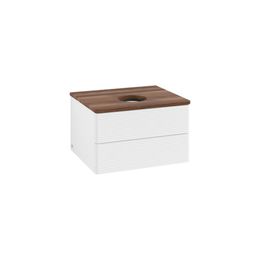 Villeroy & Boch V&B Waschtischunterschrank mit Frontstruktur -Beleuchtung Antao 60x36x50cm, WBP-farbe w. wal, wh. m Lac ; Villeroy & Boch (L18112MT)