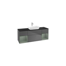Villeroy & Boch V&B Waschtischunterschrank Finion 160cm, Pl b m, Rg Oli. m Lac, Anthrac. m ; Villeroy & Boch (F862GMGK)