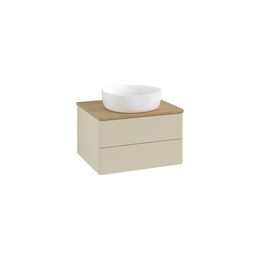 Villeroy & Boch V&B Waschtischunterschrank mit Frontstruktur -Beleuchtung Antao 60x36x50cm, WBP hon. Oa, si Gr m Lac ; Villeroy & Boch (L18111HJ)