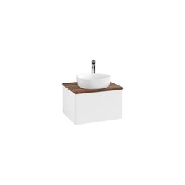 Villeroy & Boch V&B Waschtischunterschrank mit Frontstruktur Antao 60x36x50cm, HL, WBP w. wal, wh. m Lac ; Villeroy & Boch (K29152MT)