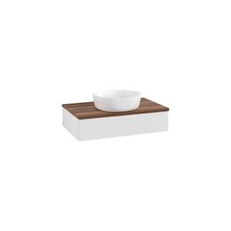 Villeroy & Boch V&B Waschtischunterschrank mit Frontstruktur -Beleuchtung Antao 80x19x50cm, WBP w. wal, glo wh. Lac ; Villeroy & Boch (L08112GF)
