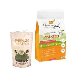 I love my cat Sparset f&uuml;r Katzen mit Pankreatitis: Trockenfutter mit Insektenprotein +Shiimun Gastro