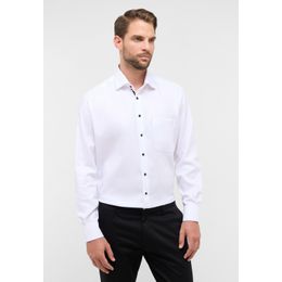 Langarmhemd Eterna "COMFORT FIT", Herren, Gr. 43, Normalgr&ouml;&szlig;en, wei&szlig;, 100% Baumwolle, normal, Manschette, Hemden, NON IRON (b&uuml;gelfrei)