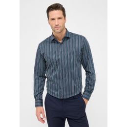 Langarmhemd Eterna "MODERN FIT", Herren, Gr. 44, Normalgr&ouml;&szlig;en, dunkelblau, Twill, 100% Baumwolle, tailliert, Manschette, Hemden, NON IRON (b&uuml;gelfrei)