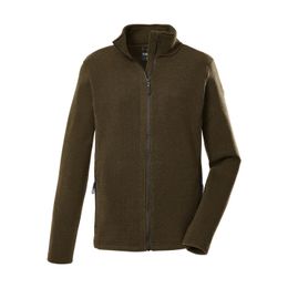 G.I.G.A. by Killtec Fleecejacke "GW 81 MN KNTFLC JCKT", Herren, Gr. L, schlamm, Oberstoff: 100% Polyester, G.I.G.A. DX BY KILLTEC, Jacken, Strickfleecejacke, Melange-Optik, Zipper-Taschen, Kinnschutz