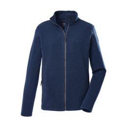 G.I.G.A. by Killtec Fleecejacke "GW 81 MN KNTFLC JCKT", Herren, Gr. L, blau (dunkelblau), Oberstoff: 100% Polyester, G.I.G.A. DX BY KILLTEC, Jacken, Strickfleecejacke, Melange-Optik, Zipper-Taschen, Kinnschutz
