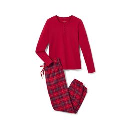 Tchibo - Flanell-Pyjama - Damen - Gr. L - dunkelblau