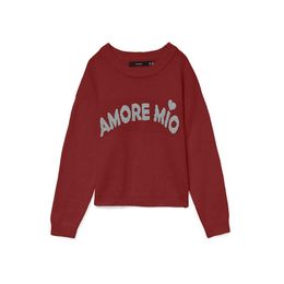 V&eacute;ro Moda VERO MODA Pullover 'VMAMOREMIO' Damen Gr&ouml;&szlig;e XS rostbraun / hellgrau