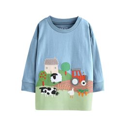 next Shirt Jungen Gr&ouml;&szlig;e 68 hellblau / gr&uuml;n / schwarz / wei&szlig;
