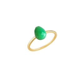 JAMELLI Ring Damen Größe 54 gelb / grün