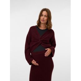 MAMALICIOUS Umstand Pullover 'MLSVALA' Damen Gr&ouml;&szlig;e S weinrot
