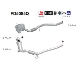 AS Ru&szlig;-/Partikelfilter, AbgASanlage f&uuml;r SKODA VW SEAT AUDI JZW254700HX 1K0254707LX 3AA254700KX FD5085Q
