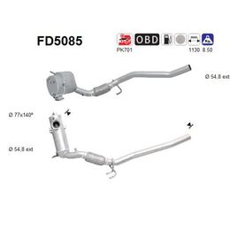 AS Ruß-/Partikelfilter, AbgASanlage für SKODA VW SEAT AUDI JZW254700HX 3AA254700KX 1K0254707LX FD5085