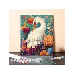 ARTNANAS DIY Malen nach Zahlen Set-"Bl&uuml;tenzauber" | Gr.: 30x40cm mit Keilrahmen nicht ges