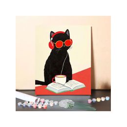 ARTNANAS DIY Malen nach Zahlen Set-"Kaffeepause" | Gr.: 40x50 ohne Rahmen