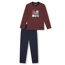 Schiesser Schlafanzug Nightwear in Burgund | Gr.: 152