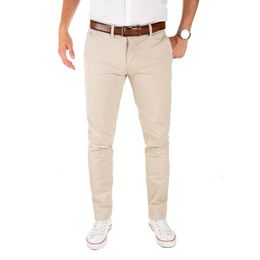 Yazubi Chinohose mit Gürtel Dustin in Beige | Gr.: W40/L36